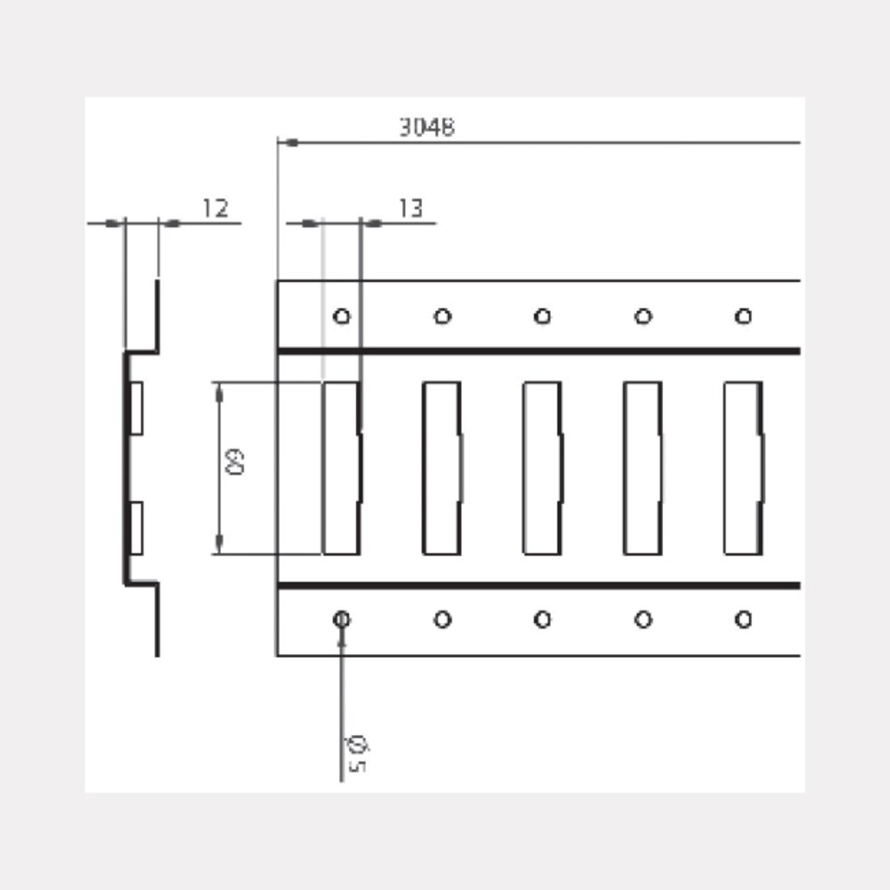 Best Cargo Track - E Type - 3048mm Slotted Hole | UES Hardware - UES ...