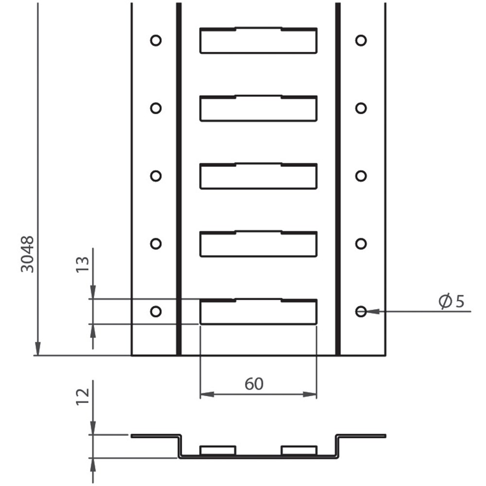 Best Cargo Track - E Type - 3048mm Slotted Hole | UES Hardware - UES ...