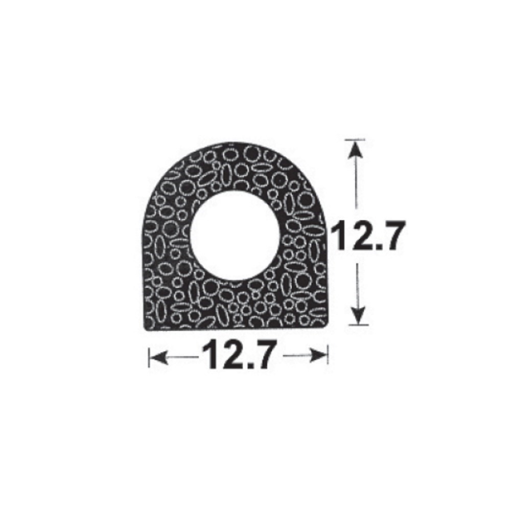 Best D-Seal EPDM Black 12.5mm x 12.5mm HT Tape | UES Hardware - UES ...